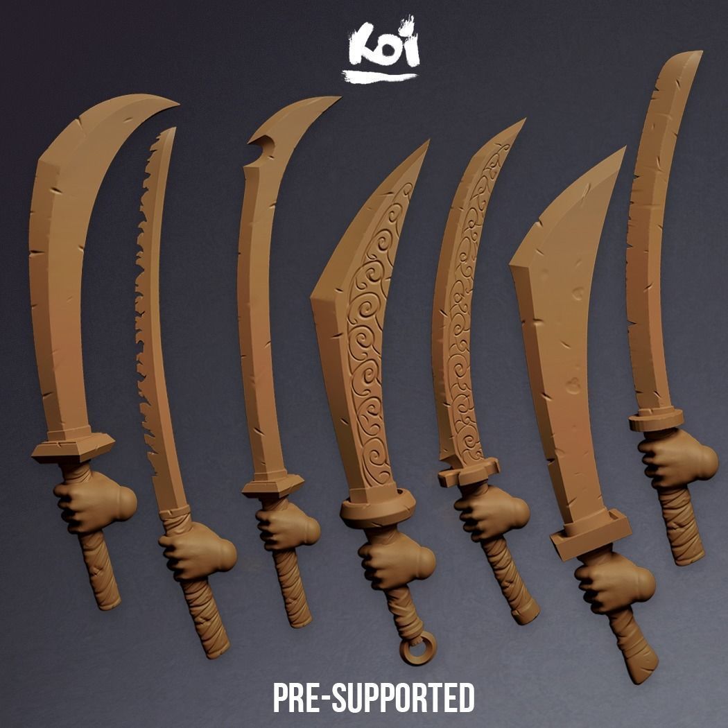 Furybound Clan - Weapons Set 3D model 3D printable | CGTrader