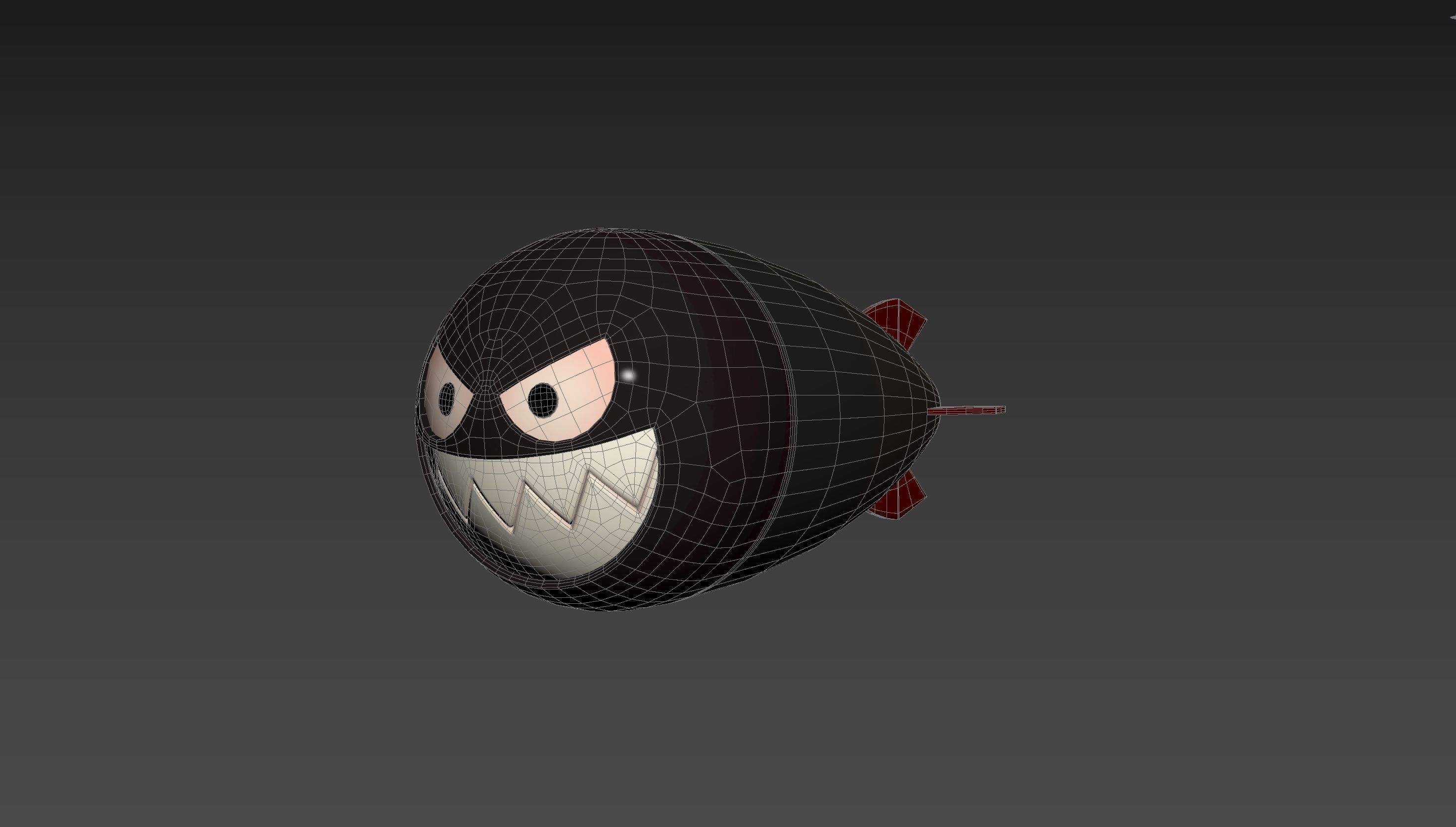 Character240 Cartoon Torpedo 3D model | CGTrader