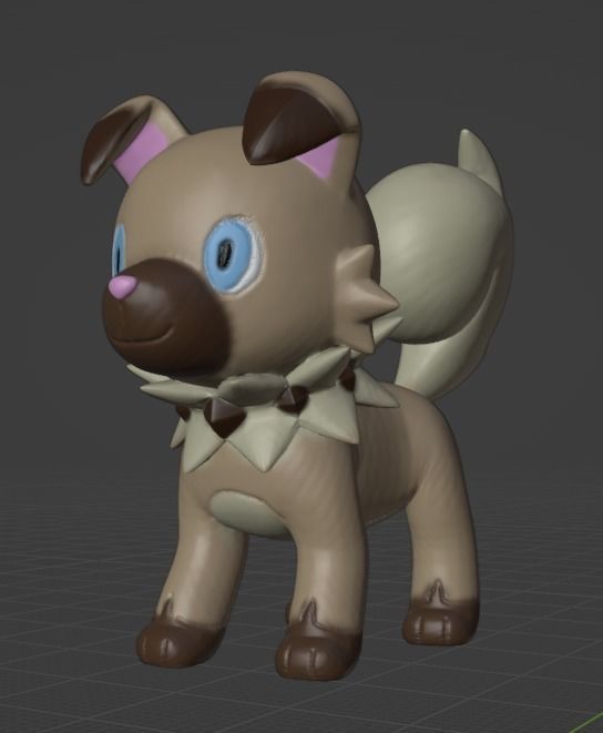 Rockruff 3D model 3D printable | CGTrader
