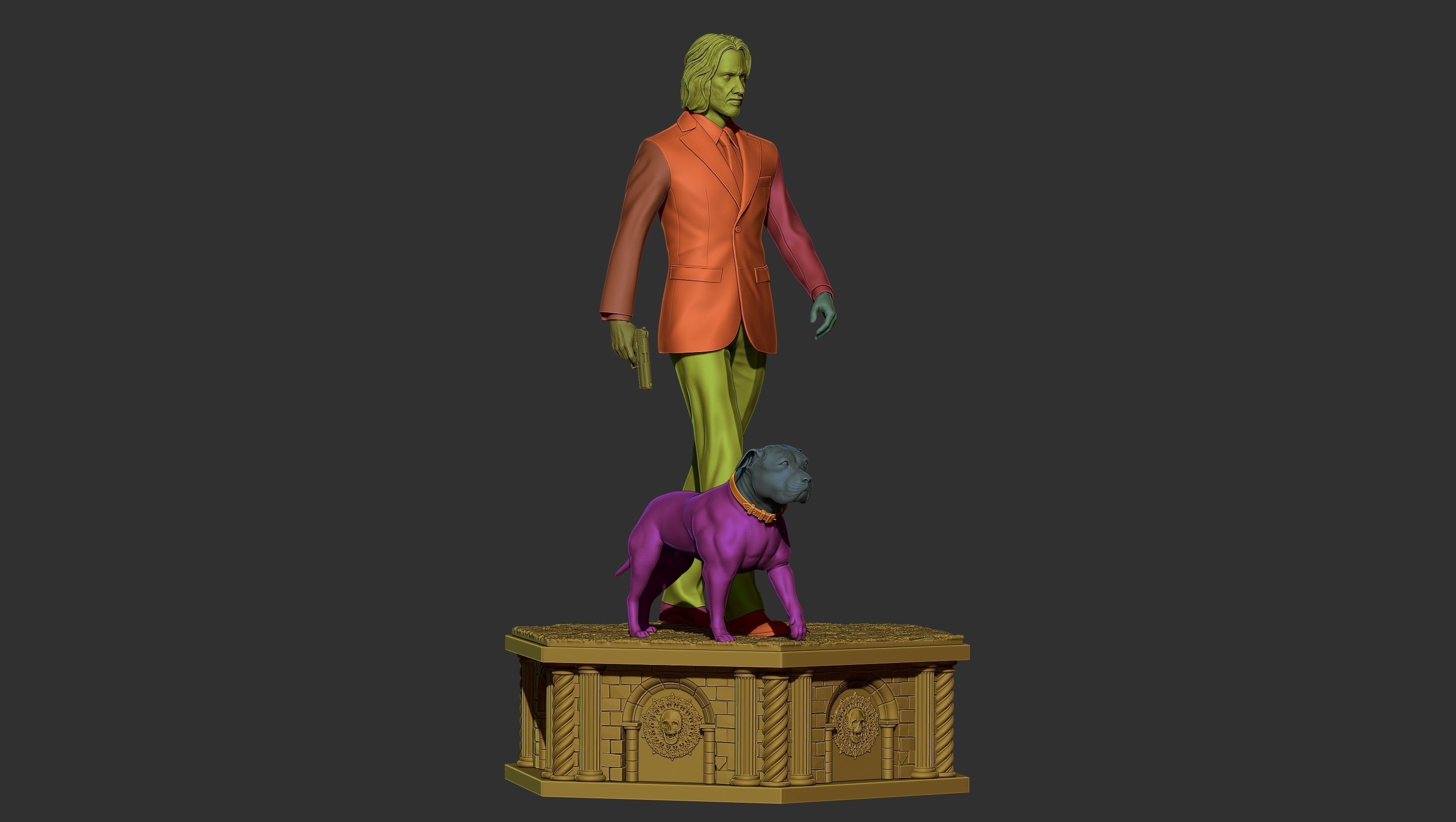 John Wick figure 3D model 3D printable | CGTrader