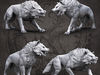 wolf pack 3D model 3D printable | CGTrader