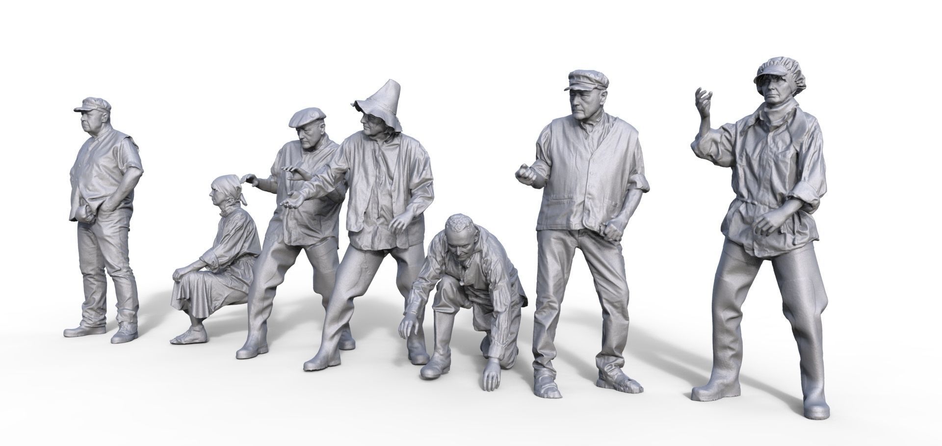 rafter figures for museum 3D model 3D printable | CGTrader