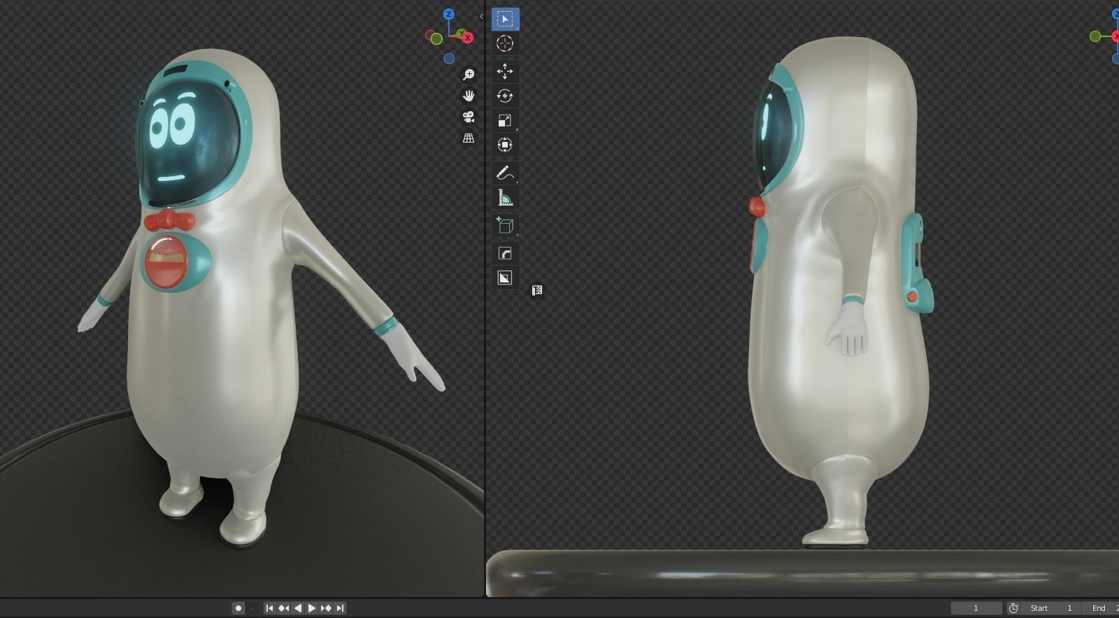 Mr Peanut The Assistance Robot 3D model | CGTrader