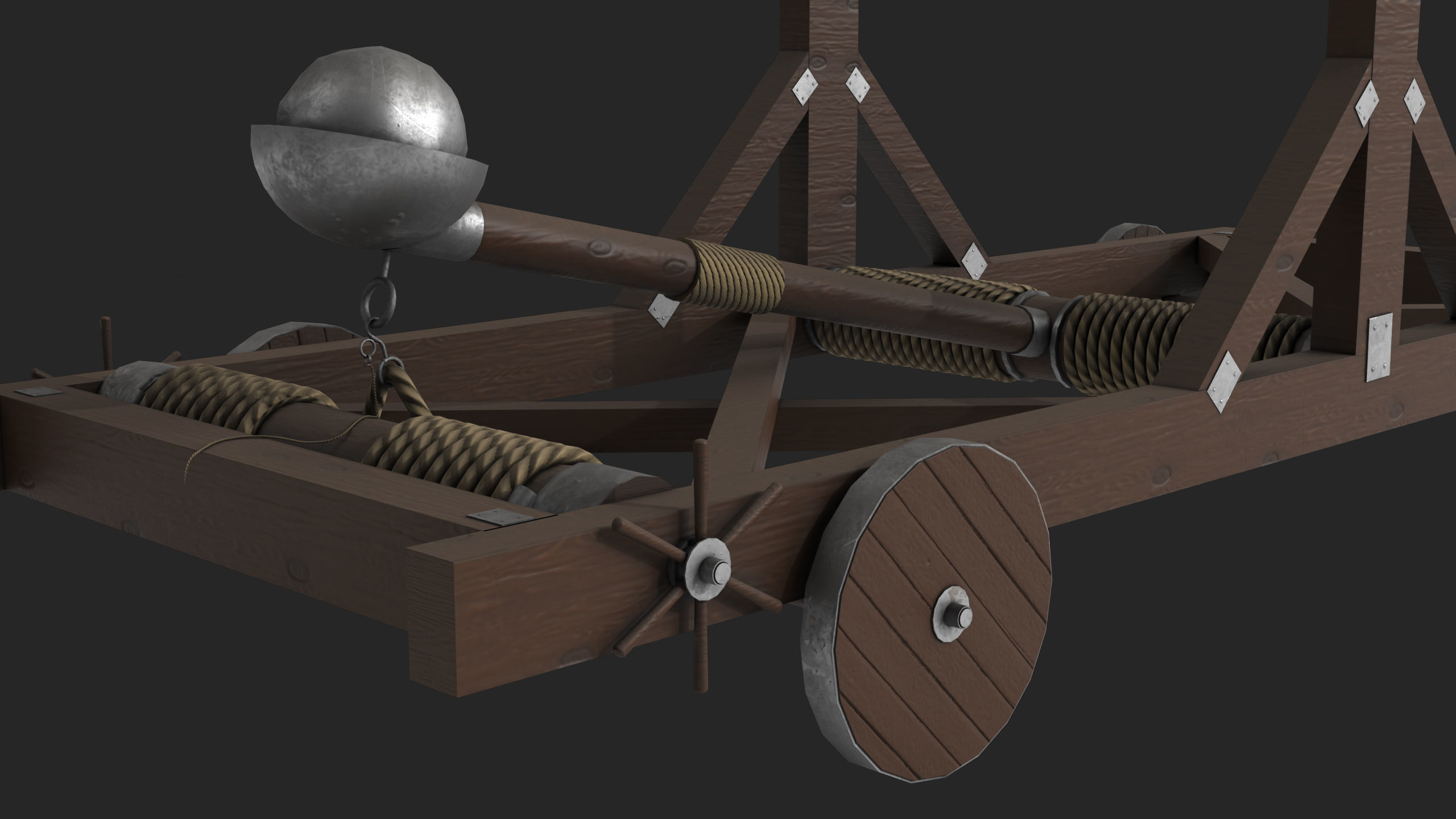 3D model Medieval Catapult 01 All PBR Unity UE Textures Included VR ...