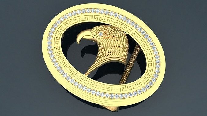 Eagle belt diamond 3D model 3D printable | CGTrader