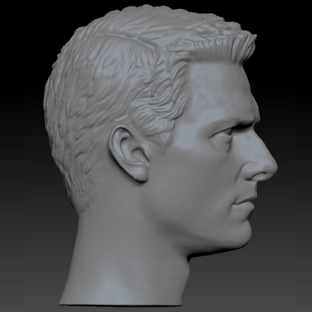 The Mission Impossible Tom Cruise Head sculpture 3D print model 3D ...