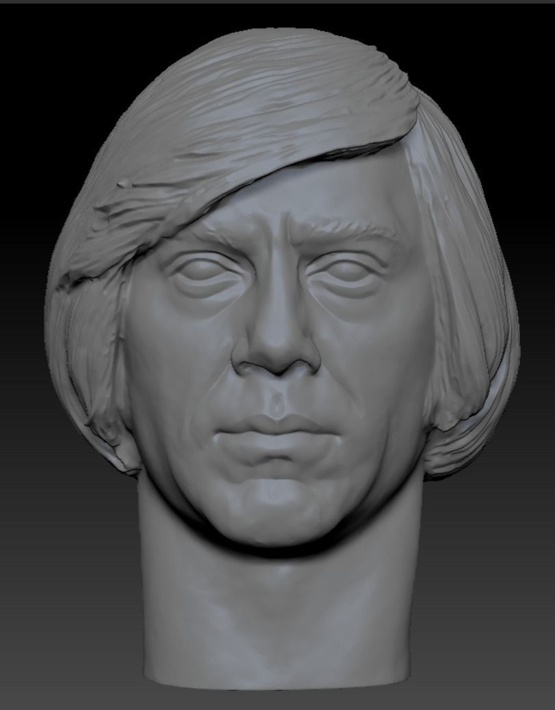 Anton Chigurh Javier Bardem Head sculpture 3D print model 3D model 3D ...
