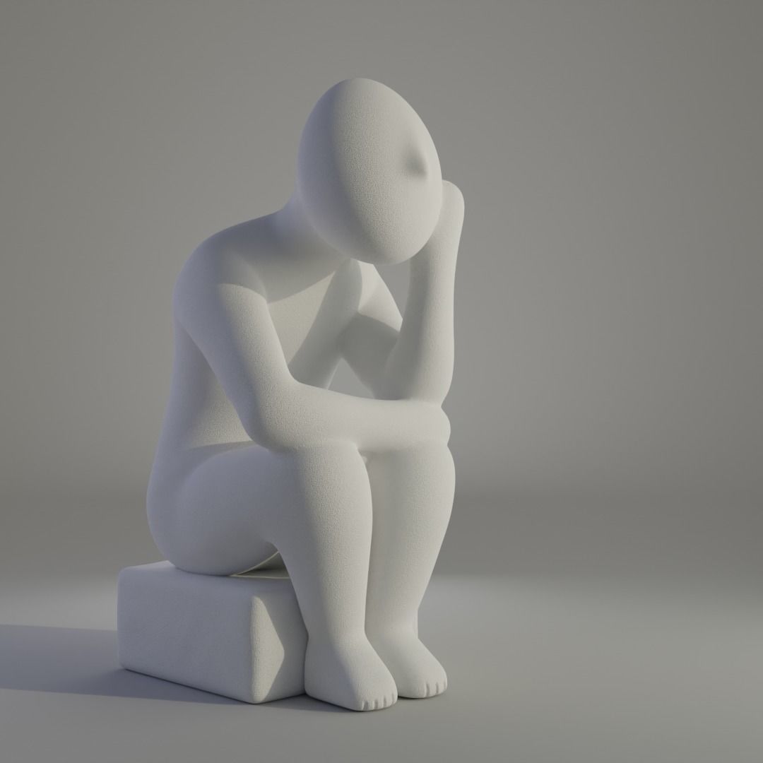 Cycladic Thinking Man 3D model 3D printable | CGTrader