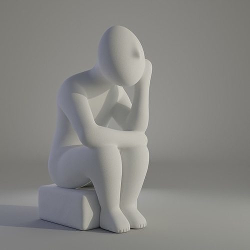 Cycladic Thinking Man 3D model 3D printable | CGTrader