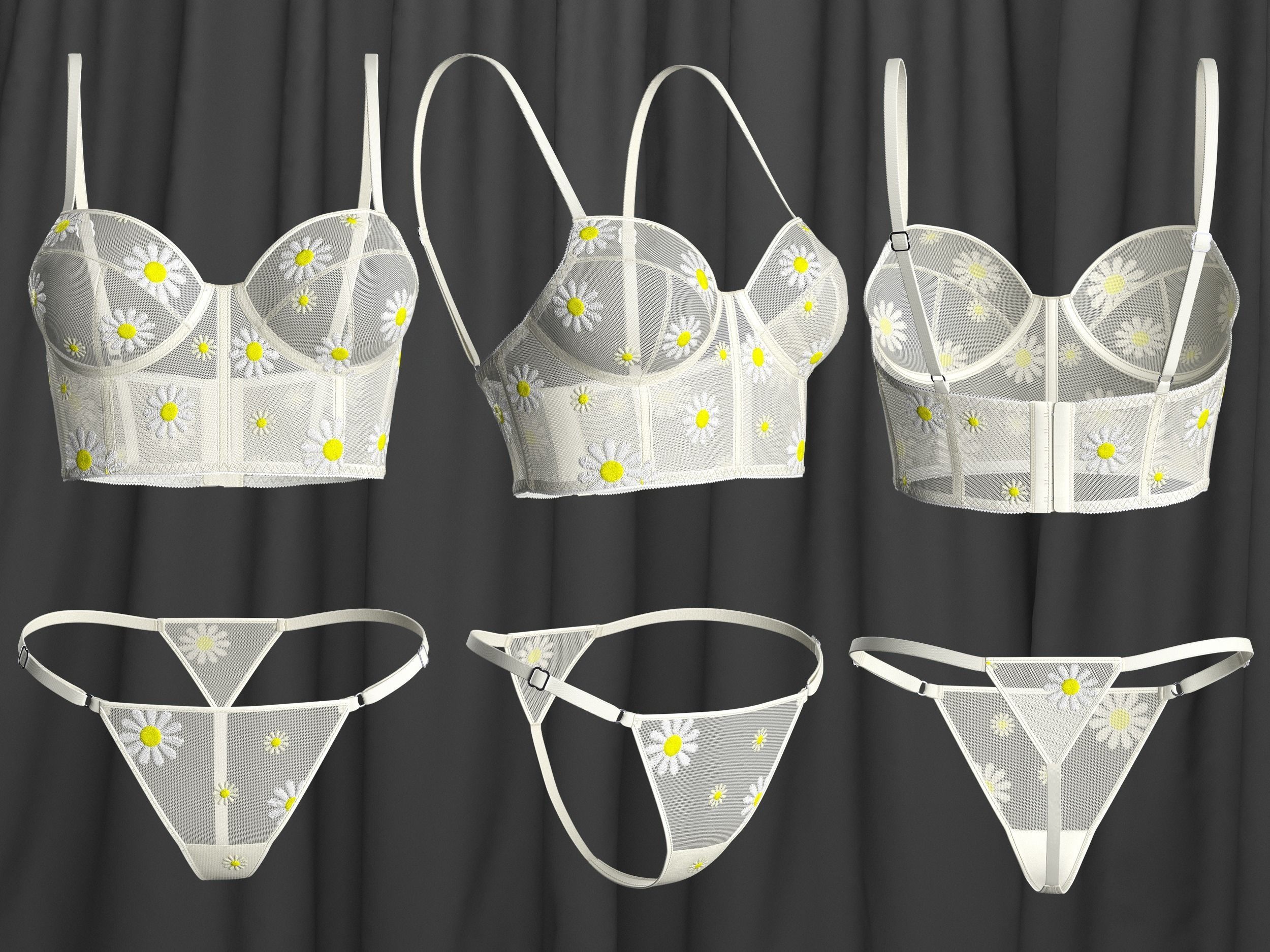 Lingerie set 01 3D model | CGTrader