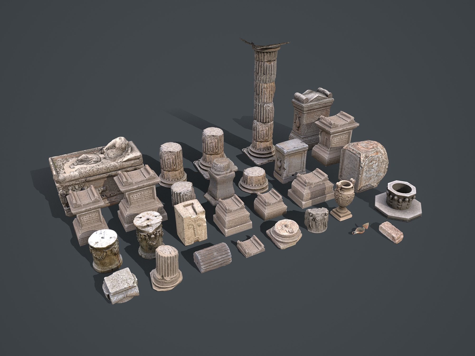 3D model Roman Greek Objects Big Pack VR / AR / low-poly | CGTrader