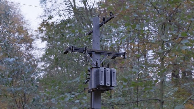 Pole with trafo and devices 3D model | CGTrader