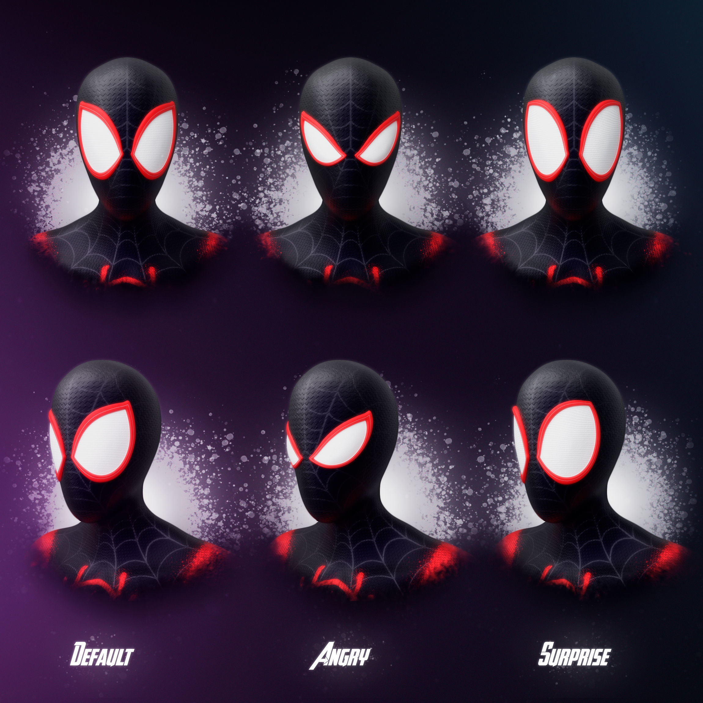 Miles Morales - Spider-Man Across the Spider-Verse Maya rig 3D model ...