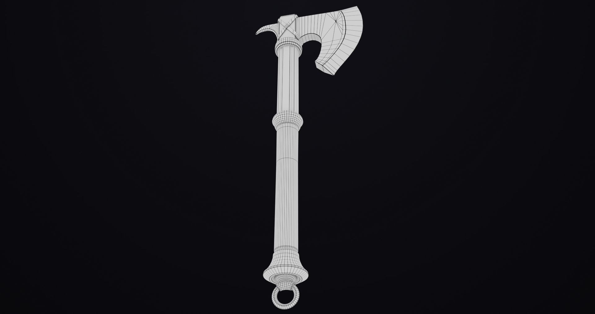 3D model Battle Axe 14 Violet Handle All PBR Unity UE Textures Included VR / AR / low-poly ...
