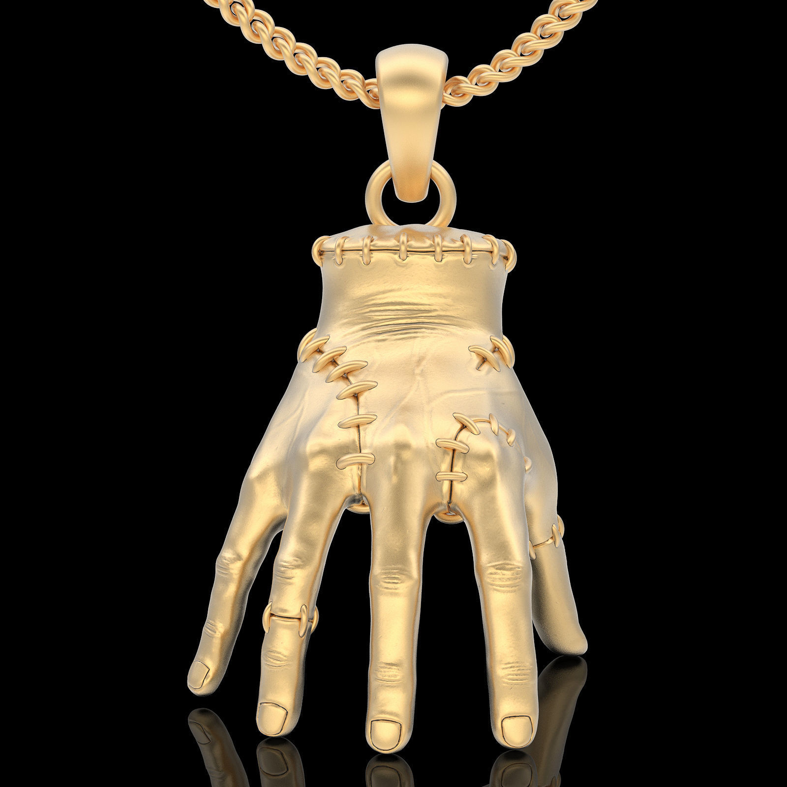 Wednesday hand pendant silver gold printable jewelry 3D model 3D model ...