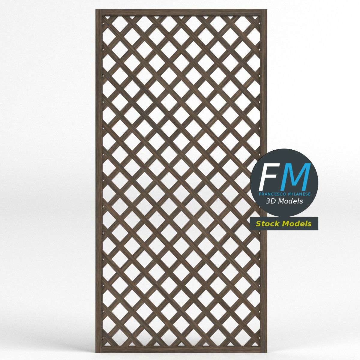 Wooden mesh panel module 2 3D model | CGTrader