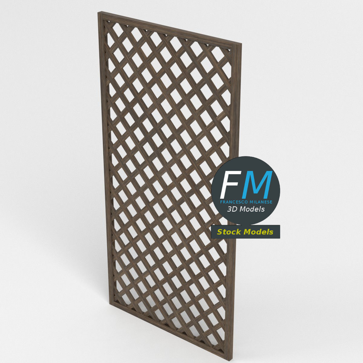 Wooden mesh panel module 2 3D model | CGTrader