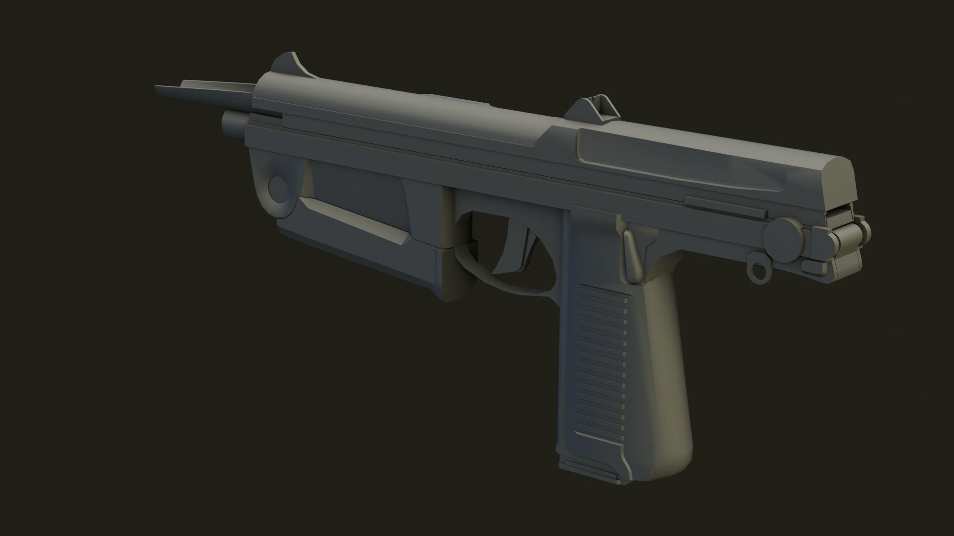 3D model PM63 submachine gun VR / AR / low-poly | CGTrader