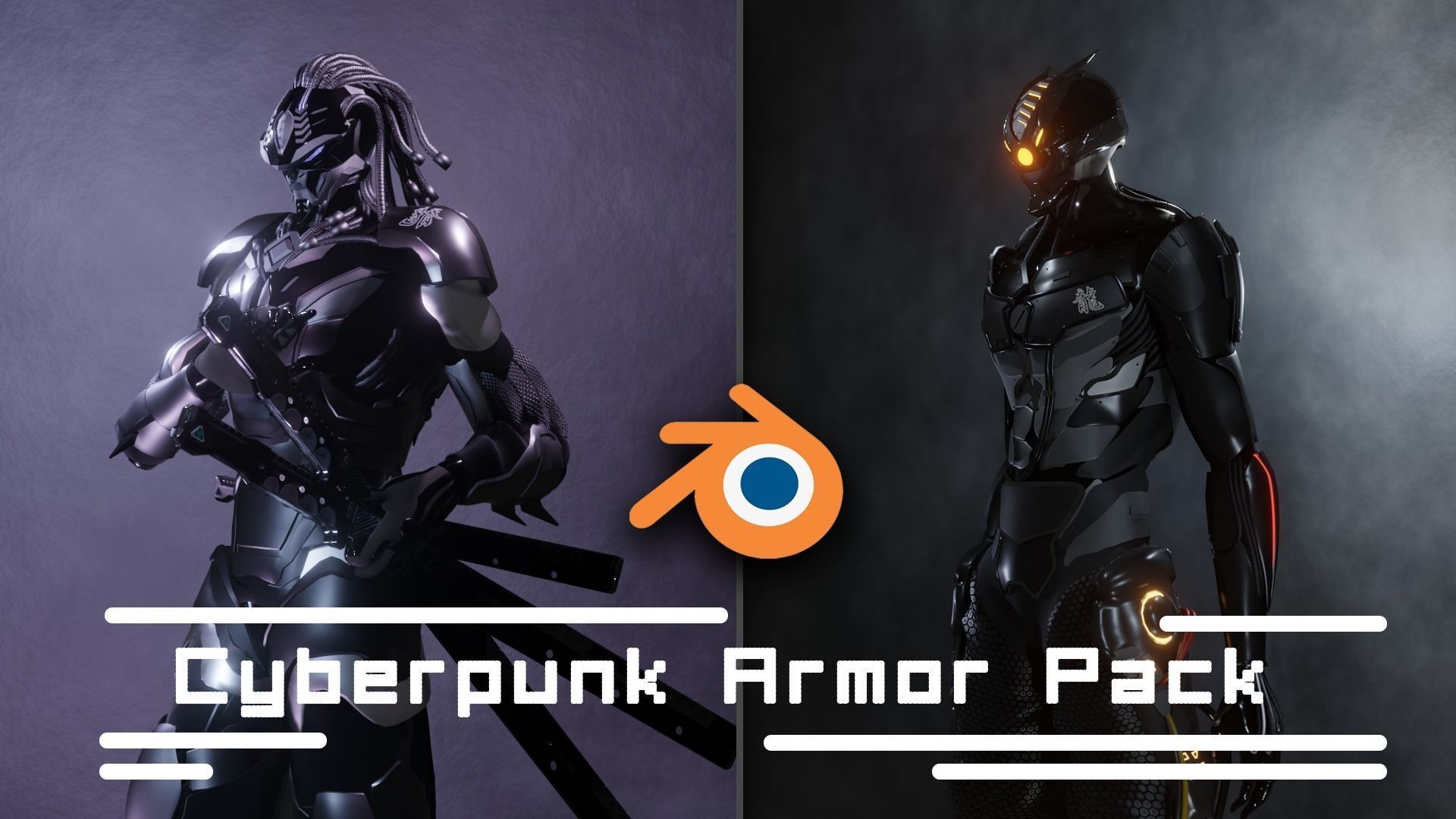 3D model Cyberpunk Armor Pack VR / AR / low-poly | CGTrader