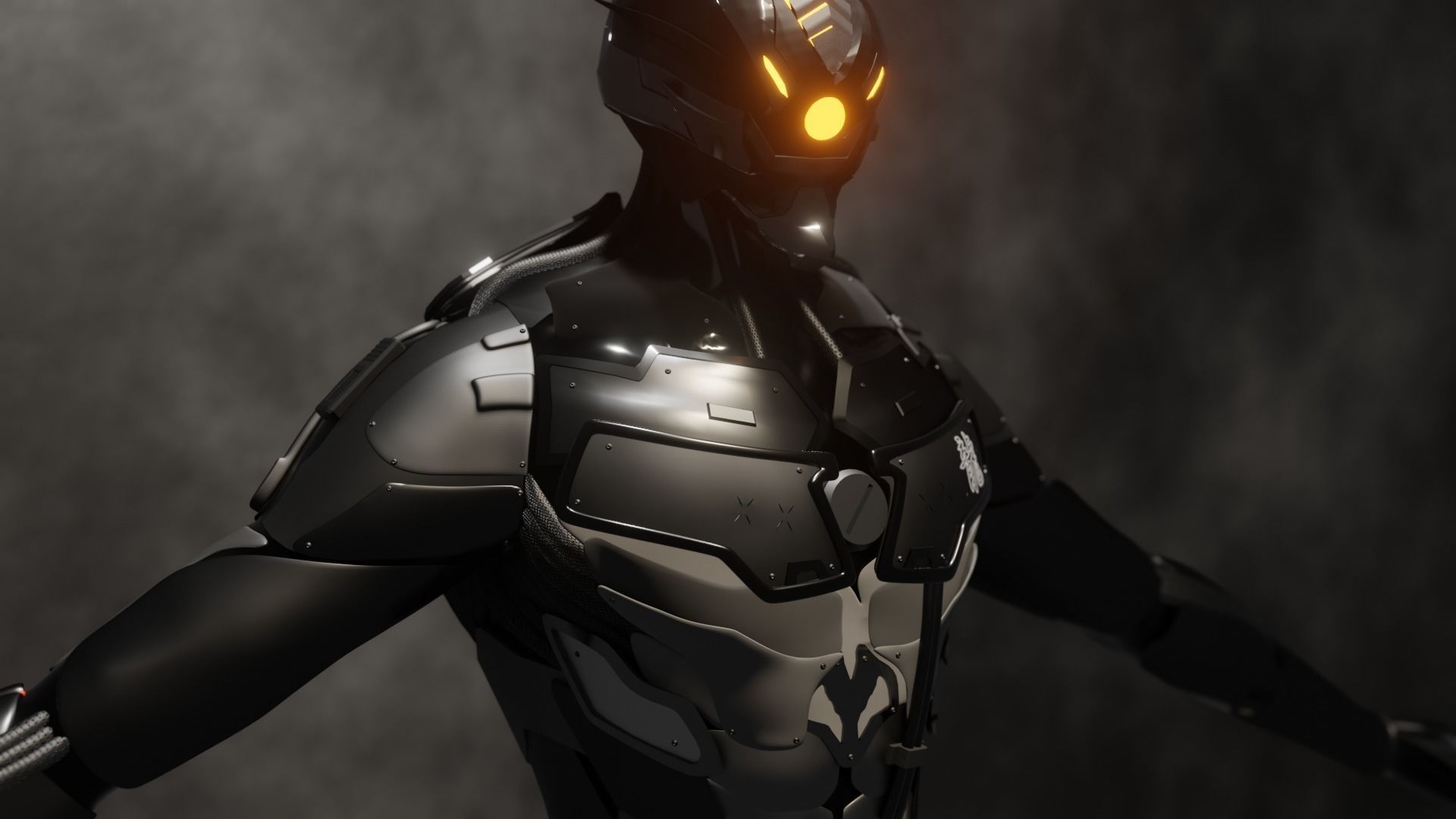 3D model Cyberpunk Armor Pack VR / AR / low-poly | CGTrader