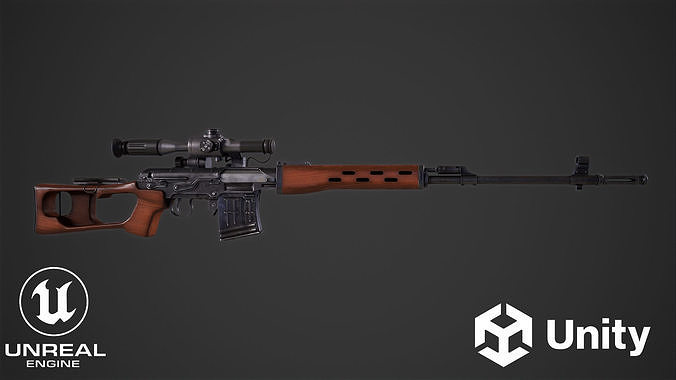 3D model SVD Dangerous Sniper Rifle VR / AR / low-poly | CGTrader