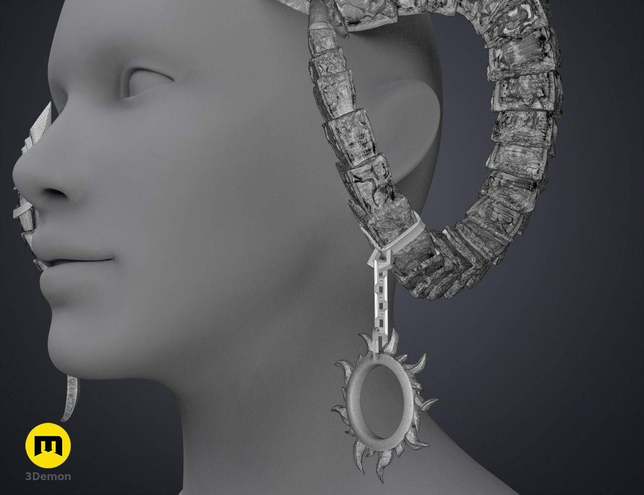Lucien Tavelle Horns - Critical Role 3D model 3D printable | CGTrader