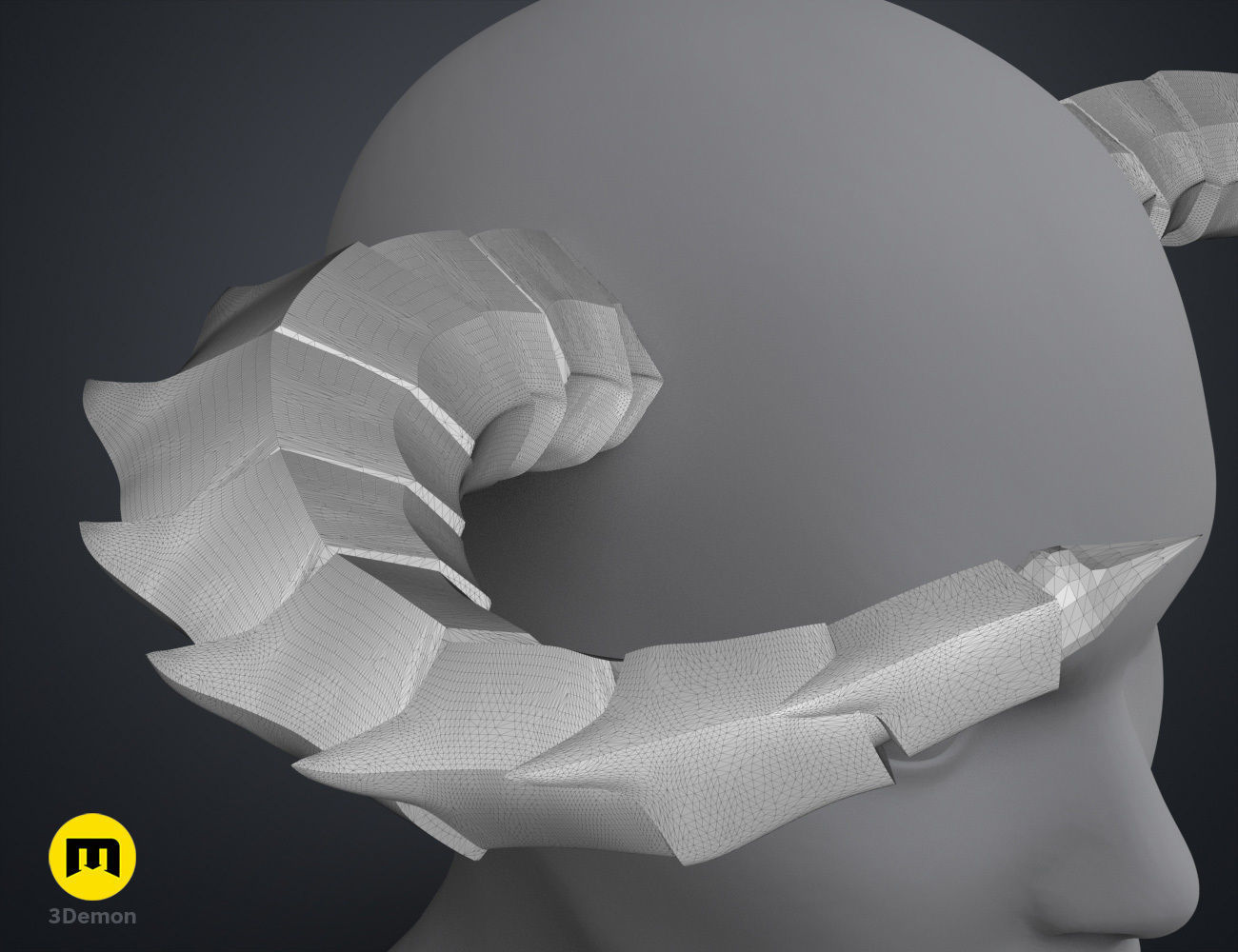 Dragon-Like Horns 3D model 3D printable | CGTrader