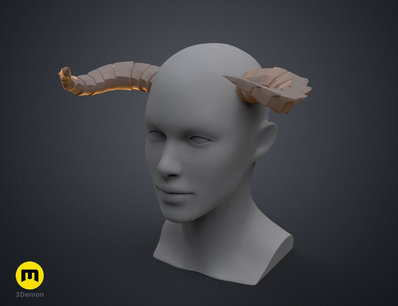 Dragon-Like Horns 3D model 3D printable | CGTrader