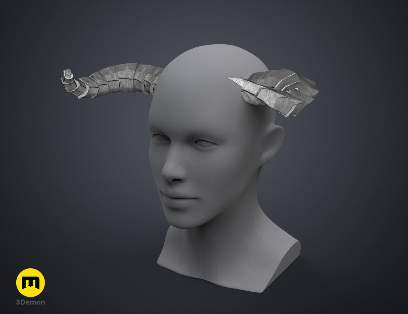 Dragon-Like Horns 3D model 3D printable | CGTrader