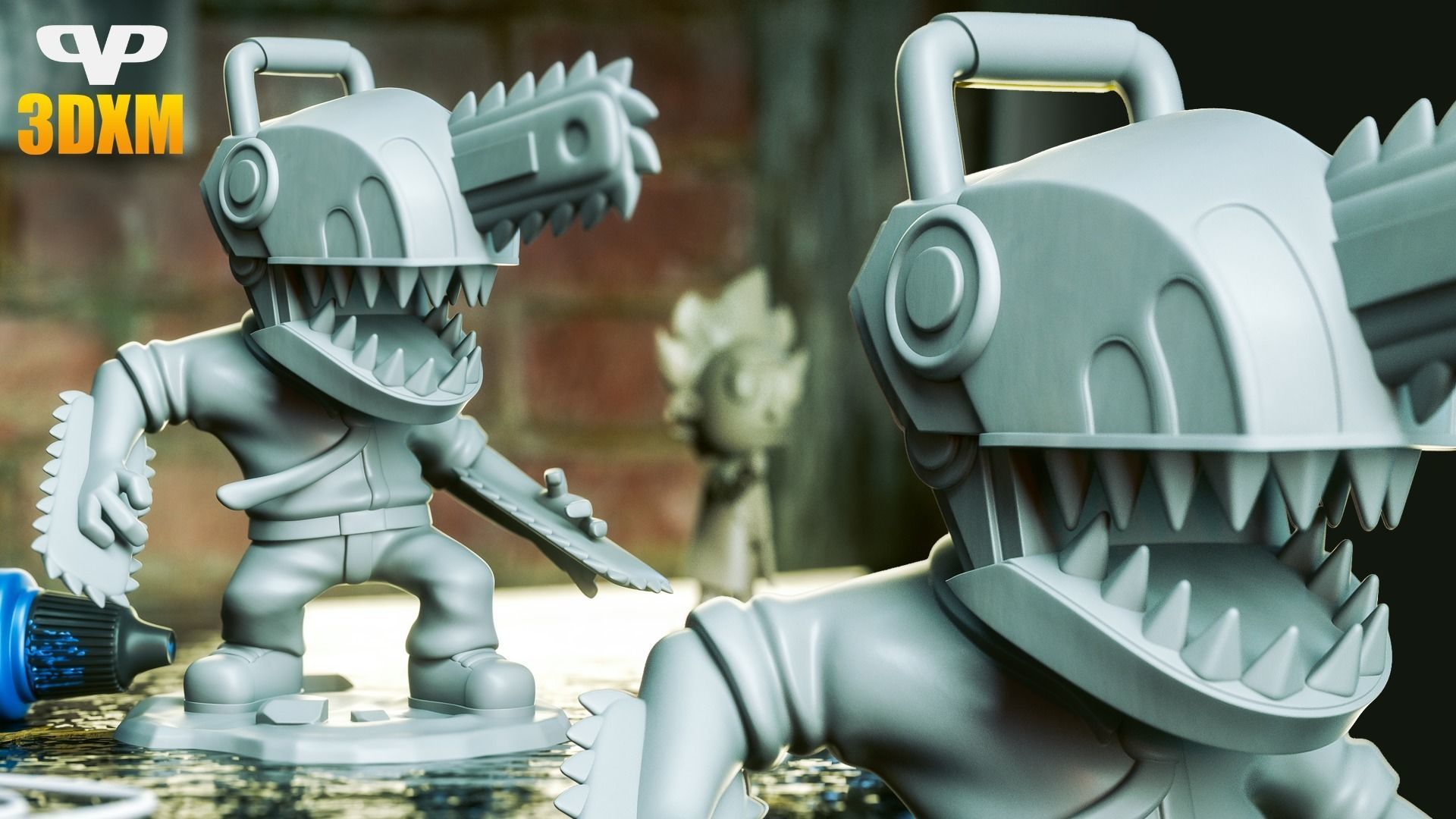 Chainsaw Man Chibi STL for 3D Printing 3D model 3D printable | CGTrader