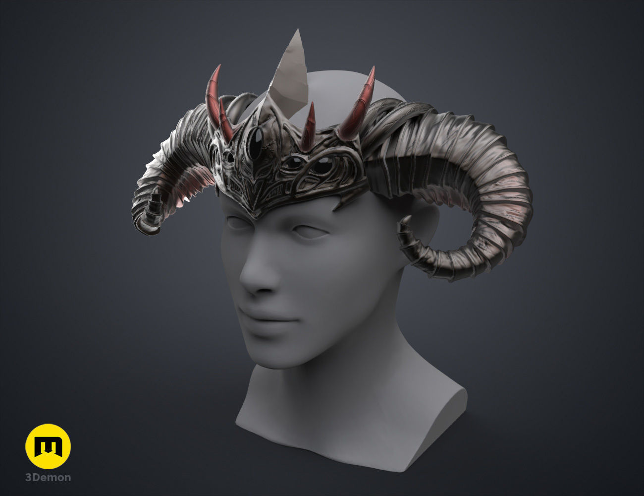 Asmodeus Horns - Critical Role 3D model 3D printable | CGTrader