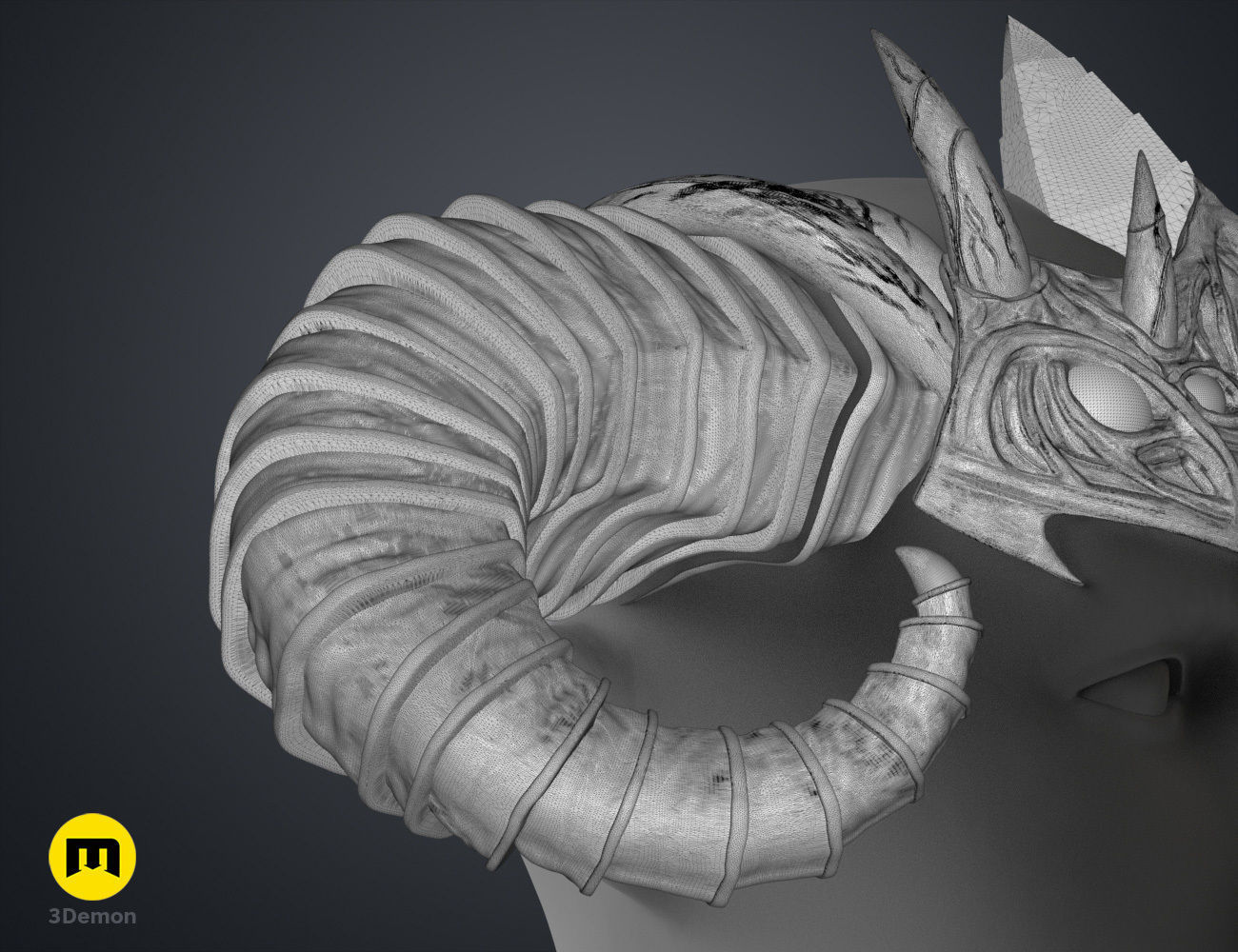 Asmodeus Horns - Critical Role 3D model 3D printable | CGTrader