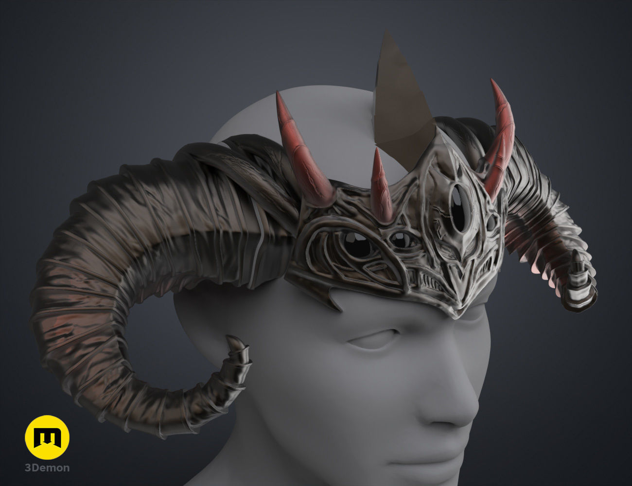Asmodeus Horns - Critical Role 3D model 3D printable | CGTrader