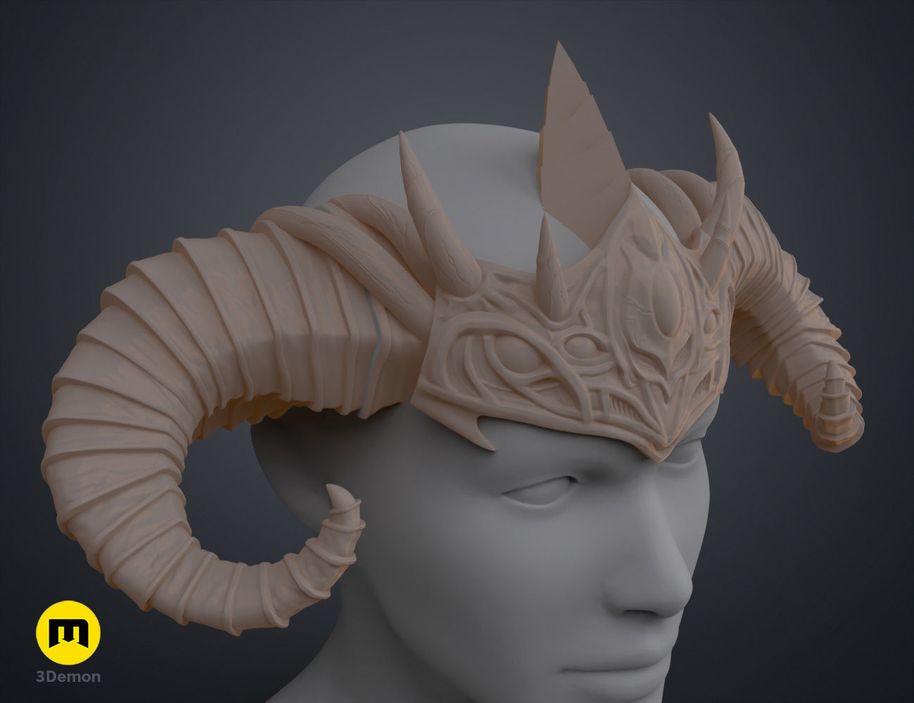 Asmodeus Horns - Critical Role 3D model 3D printable | CGTrader