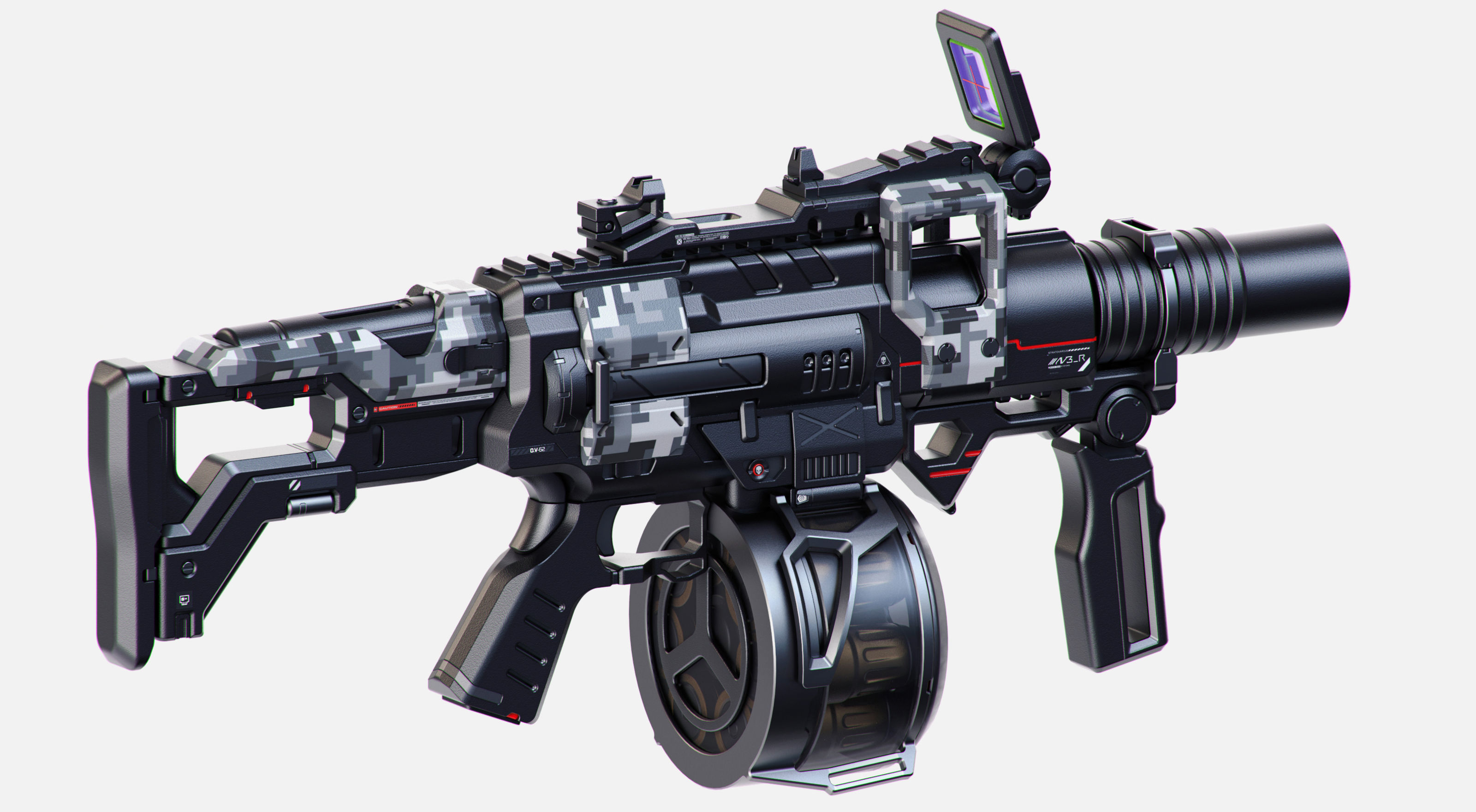 Sci-Fi Rifles Set Kitbash 3D model | CGTrader