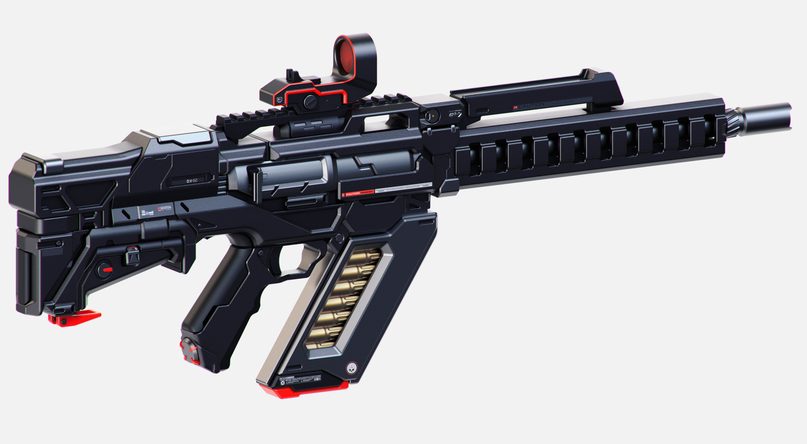 Sci-Fi Rifles Set Kitbash 3D model | CGTrader