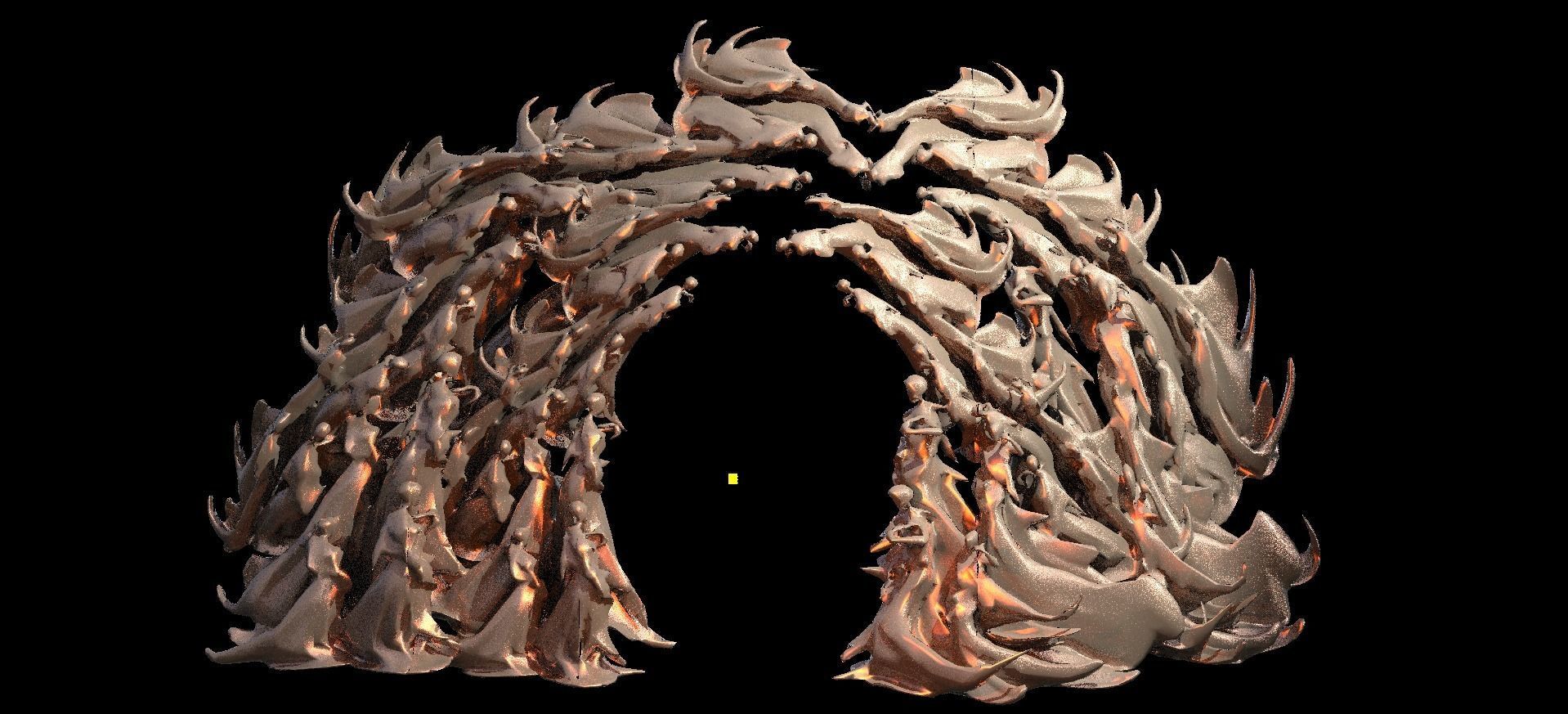 3D model Dantes Inferno Ghost Archway Low poly VR / AR / low-poly ...