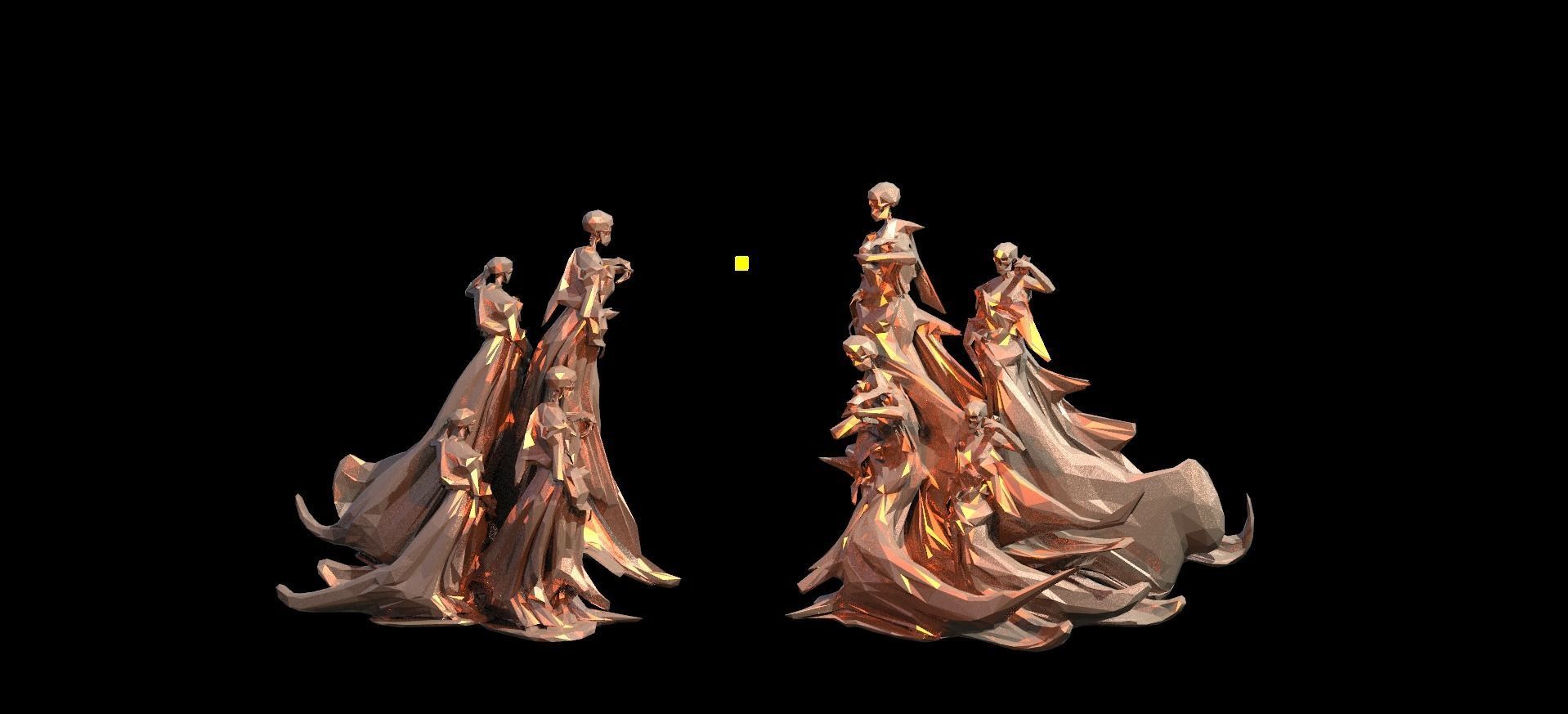 3D model Dantes Inferno Ghost Archway Low poly VR / AR / low-poly ...