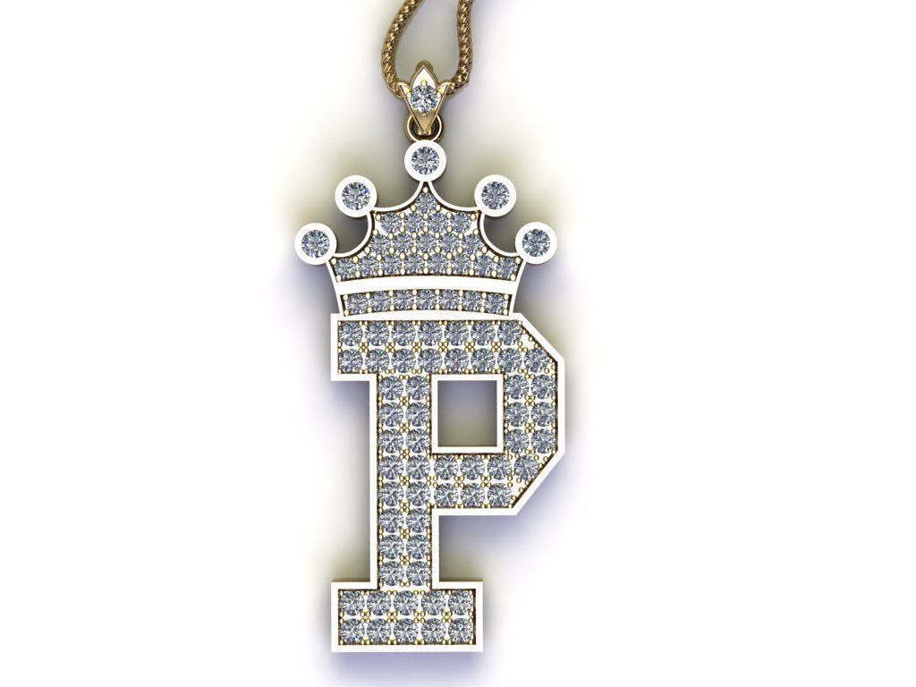 Alphabet Diamond Letter P 3D model | CGTrader