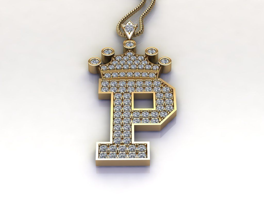 Alphabet Diamond Letter P 3D model | CGTrader