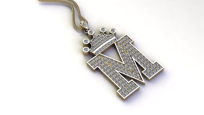 Alphabet Diamond Letter M 3D model | CGTrader