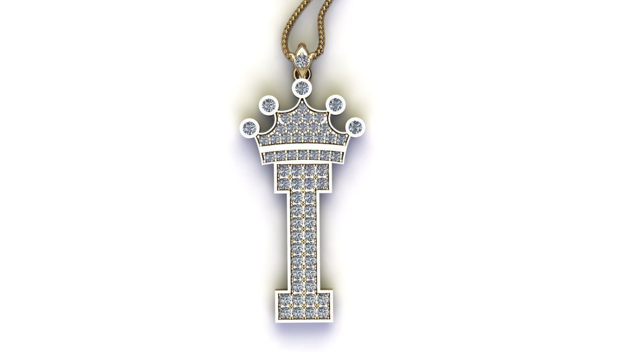 Alphabet Diamond Letter I 3D model | CGTrader