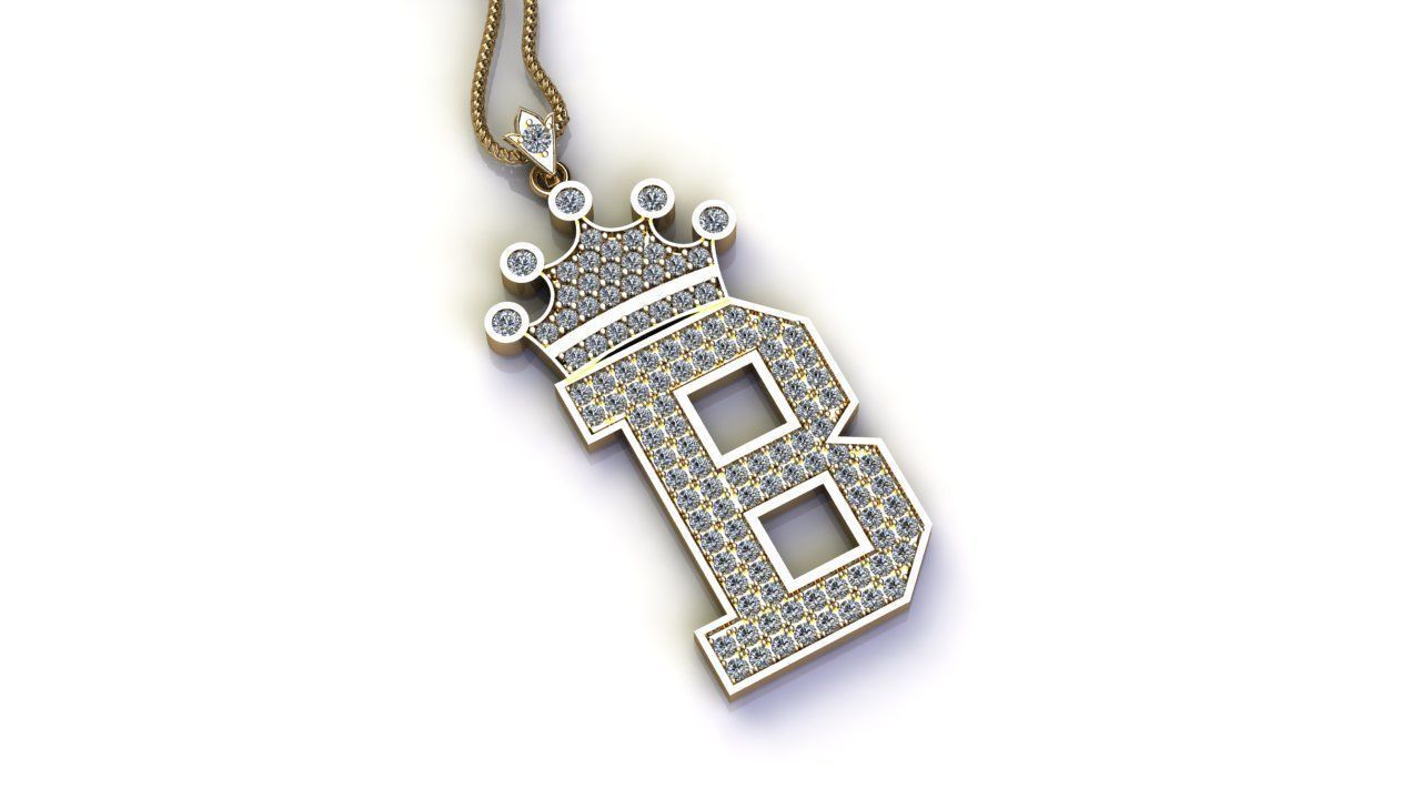 Alphabet Diamond Letter B 3D model | CGTrader