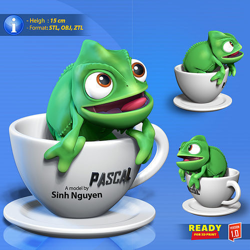 Pascal in cup 3D model 3D printable | CGTrader