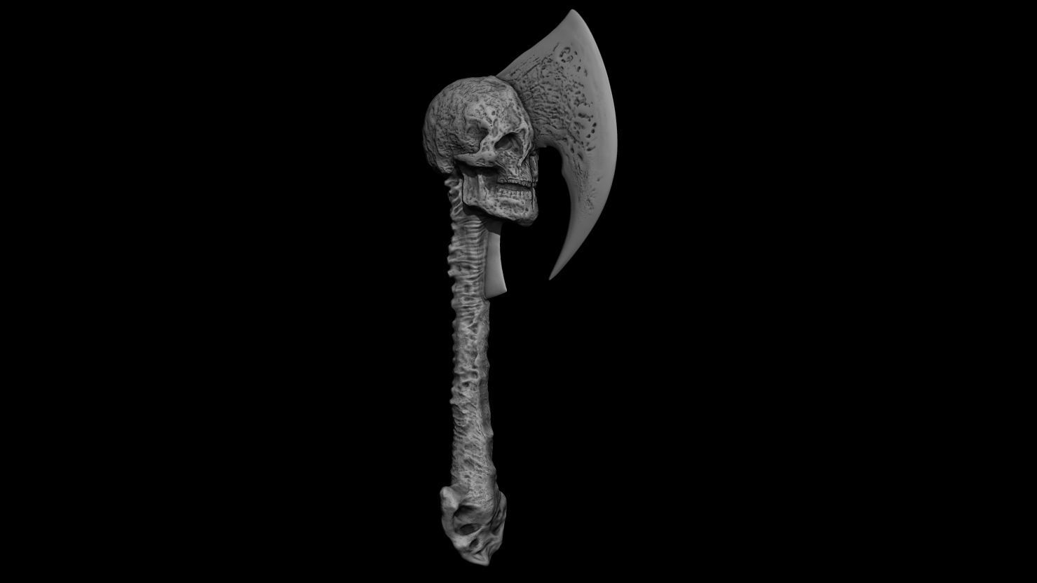3D PRINTABLE SHAMAN PREDATOR SKULL AXE AND CEREMONIAL DAGGER 3D model 3D printable | CGTrader
