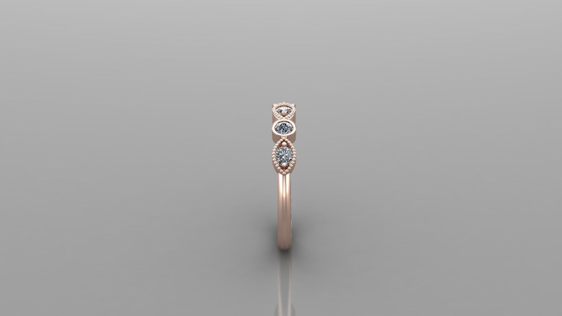 Diamond Ring Cad SR62 3D model 3D printable | CGTrader