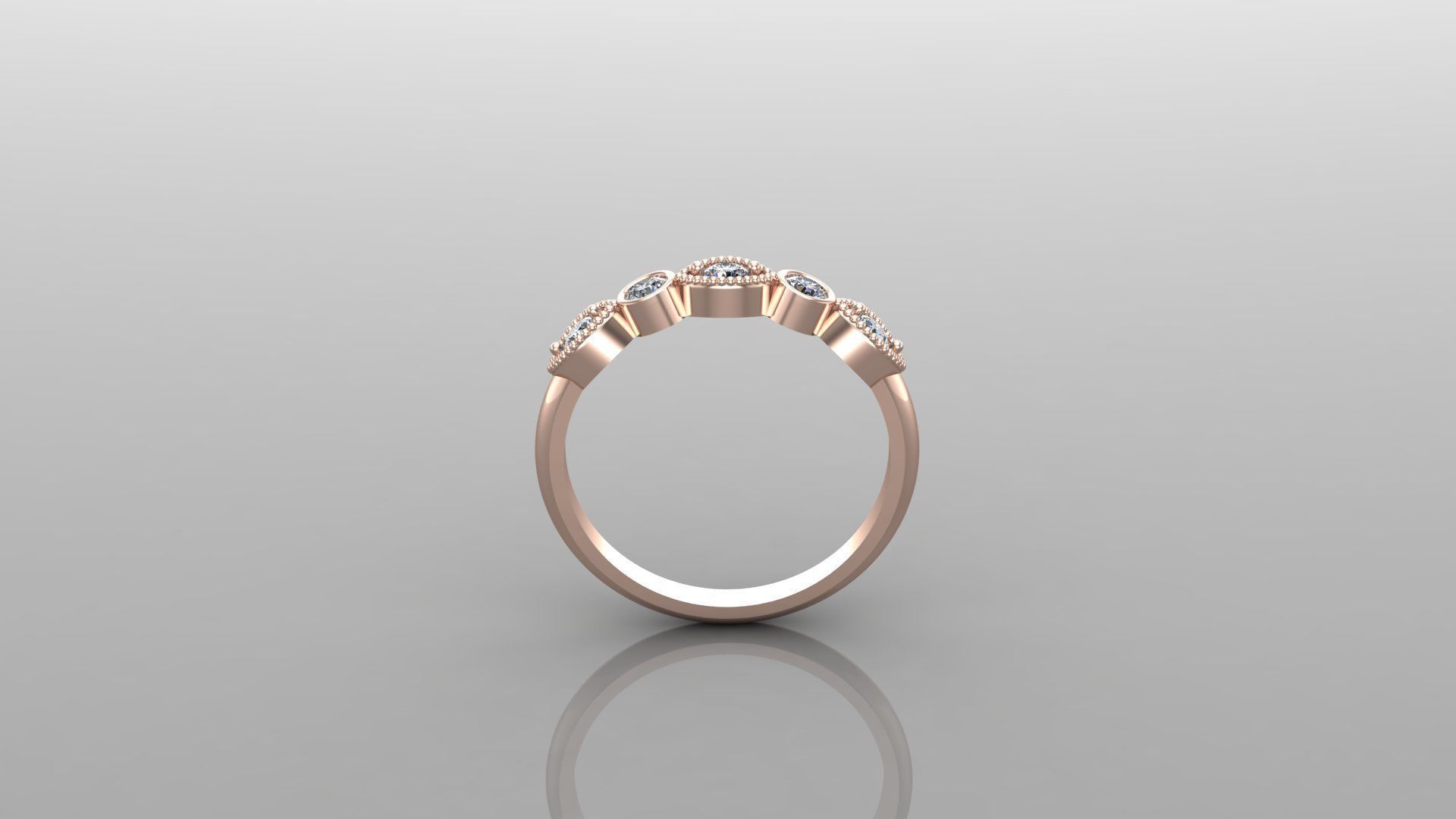 Diamond Ring Cad SR62 3D model 3D printable | CGTrader