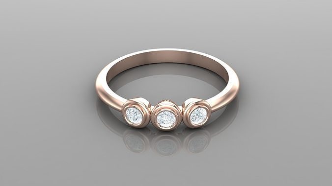 Diamond Ring Cad SR5 3D model 3D printable | CGTrader