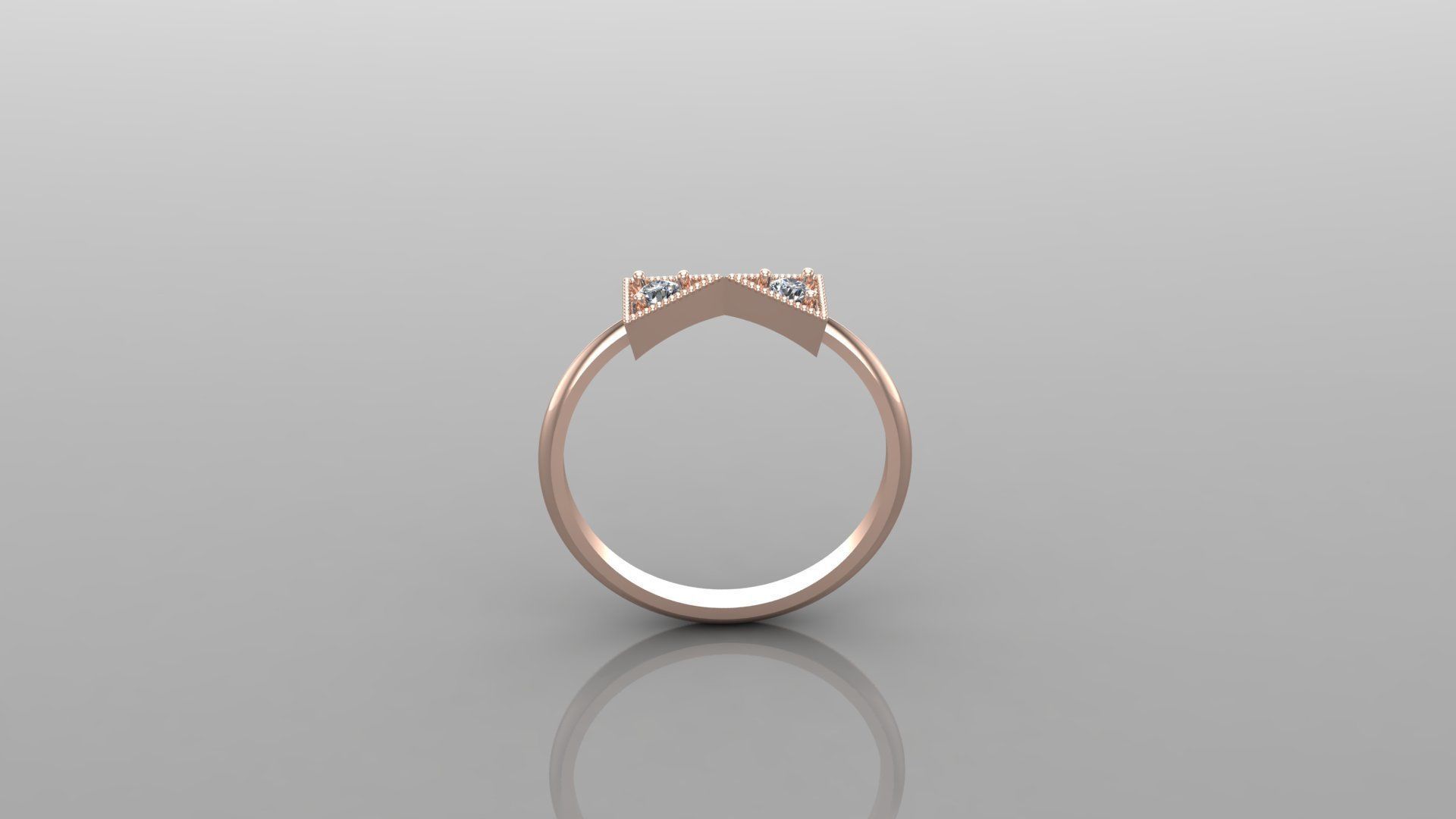 Diamond Ring Cad SR42 3D model 3D printable | CGTrader