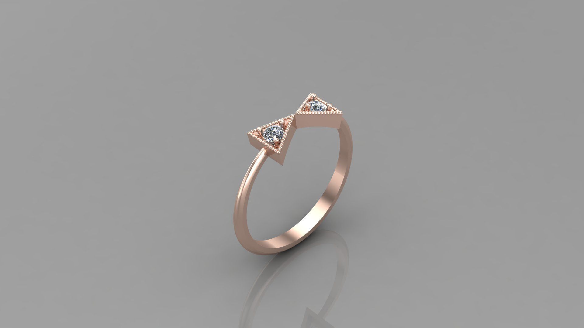 Diamond Ring Cad SR42 3D model 3D printable | CGTrader